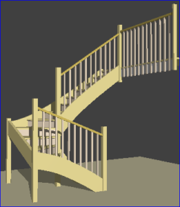 Half turn stair design for irregular stairwell | WOOD DESIGNER
