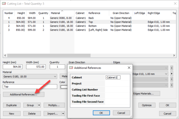 OptiCut create or import cutting list | WOOD DESIGNER